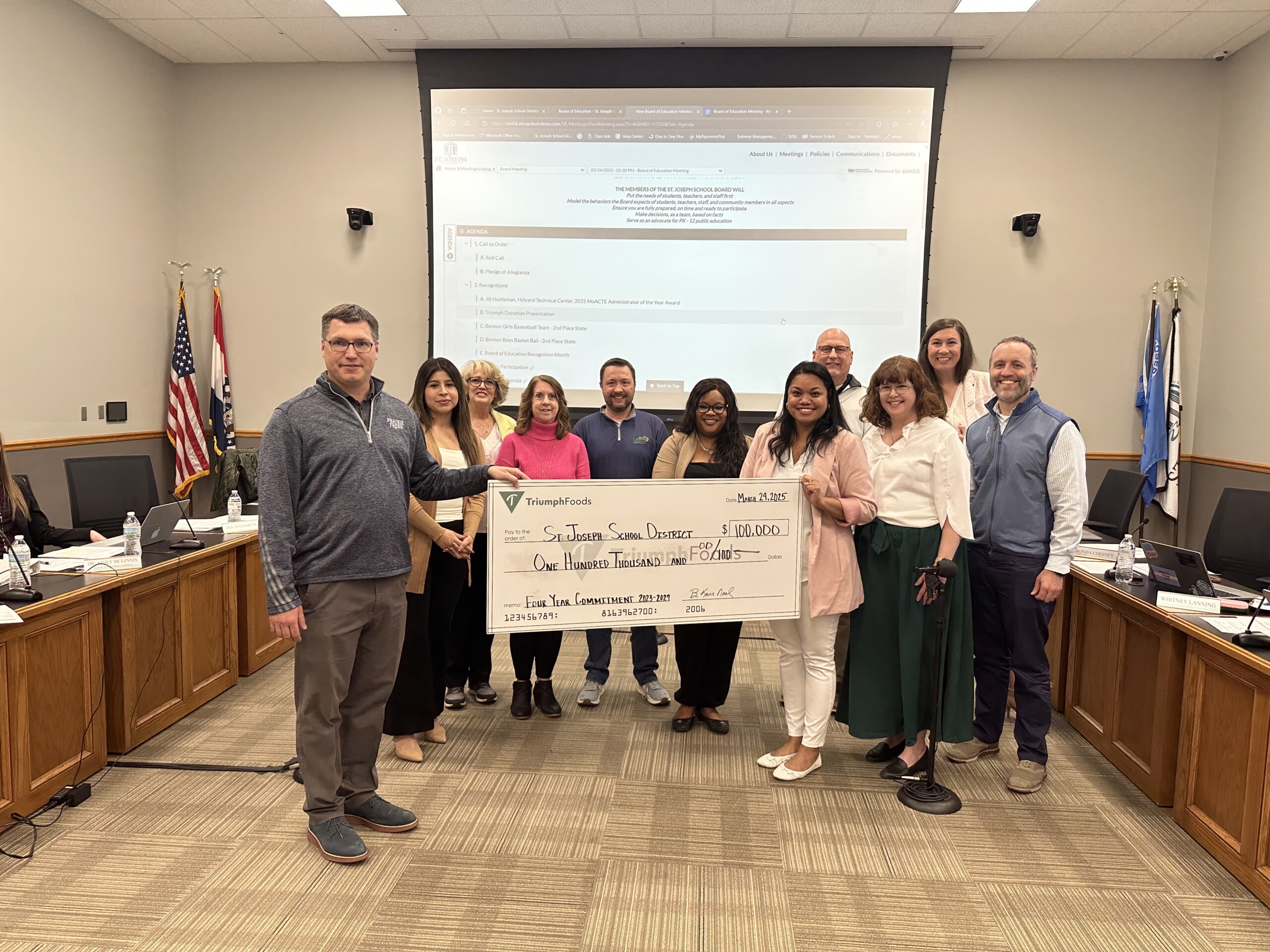 Triumph Foods donates $25,000 to St. Joseph School District for ...